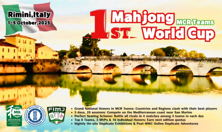 The 1st Mahjong World Cup (MWC) – MCR Teams Rimini 2025 – Mahjong ...